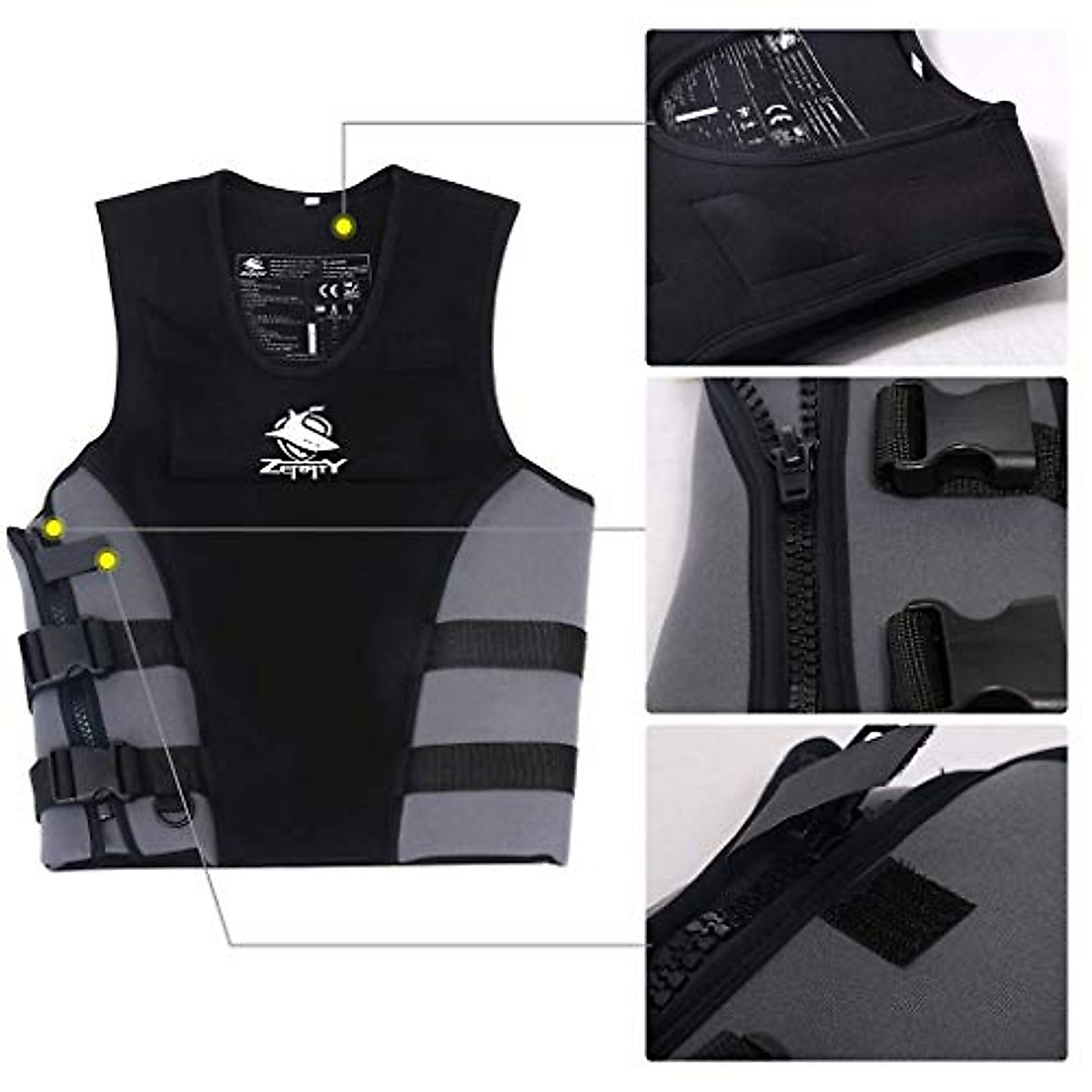 Zeraty Life Jacket Adult Impact Vest for Outdoor Floating Swimming Ski|CE Proof 50N