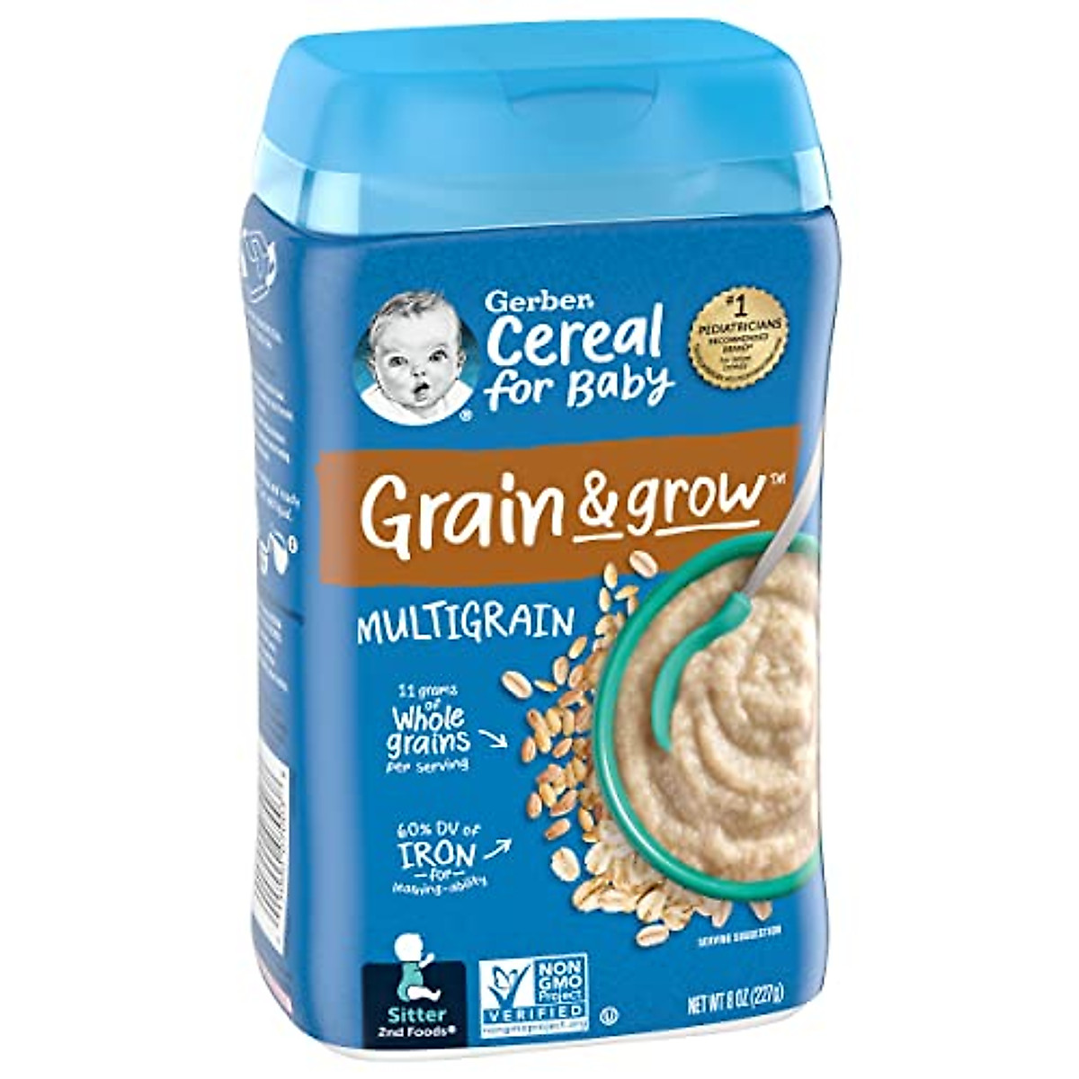 Gerber 2nd Foods Baby Cereal, Multigrain, 8 OZ (Pack of 3)