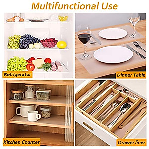 ANOAK Shelf Liner Non Adhesive Cabinet Liner, 17.5 Inch x 10 FT(120 Inch) Drawer Liners Washable Durable Shelf Liner for Kitchen Cabinets, Pantry Shelves