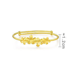 CHOW SANG SANG Chinese Wedding Collection 999.9 24K Gold Price-by-Weight 9.73g Gold Floral Bangle for Women 89224K