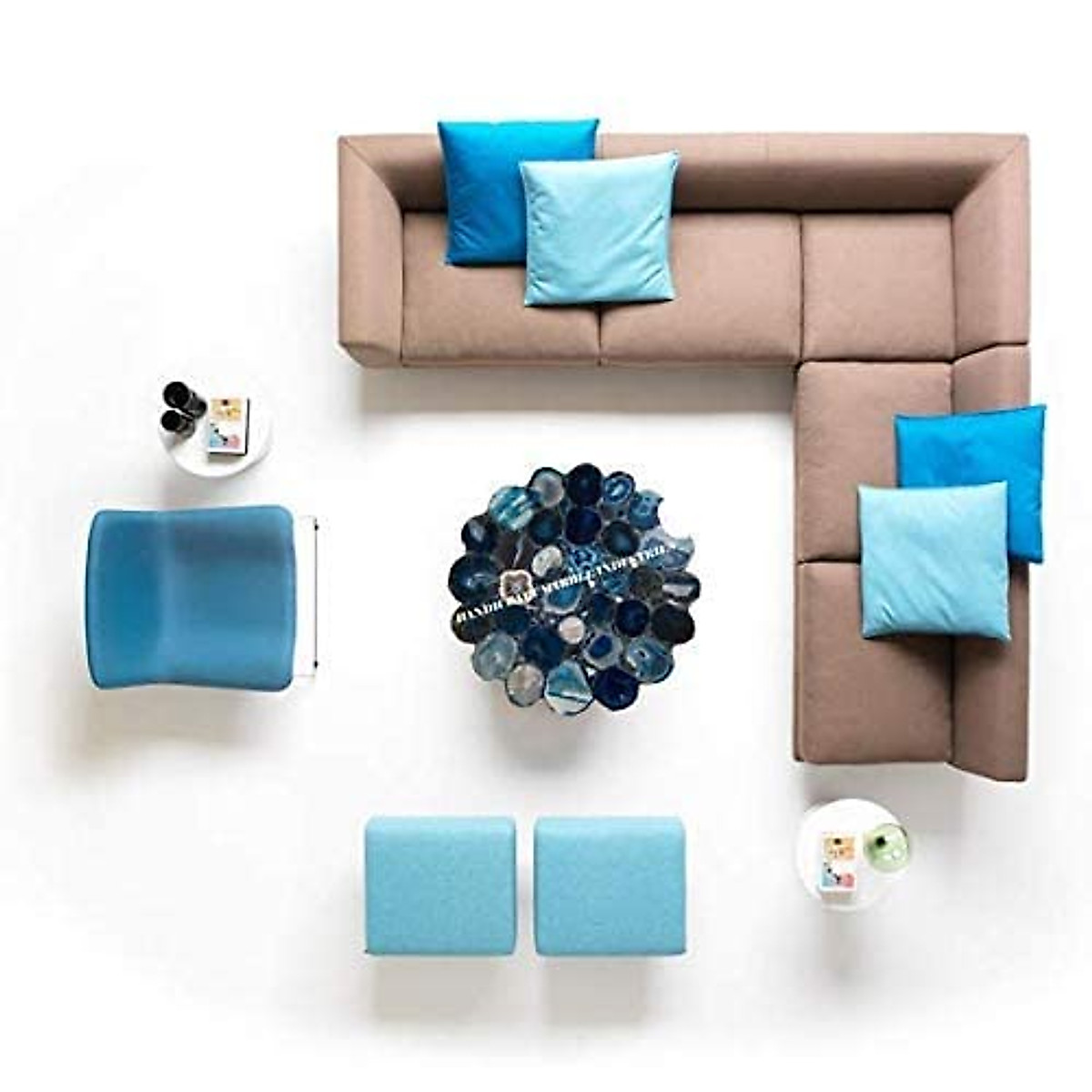 Blue Agate Side Table, Blue Lace Agate Stone Table 18 Inch, Flower Agate Meaning, Flower Agate Healing Properties, How To Pronounce Agate