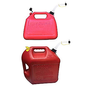 Gas Can Spout Replacement Improved Design Flexible Pour Nozzle Kit with Gasket Stopper Vent Cap Collar Caps for Old Style Water Gas Container Jug Pack of 3