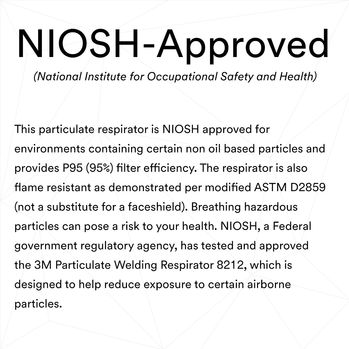 3M Particulate Welding Respirator 8212, N95 with Face Seal, NIOSH APPROVED, Pack of 10, Exhalation Valve, Adjustable Noseclip