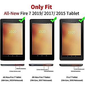 BFSEROBJ Case for Kindle Fire 7 Tablet case 2019/2017 Release 9th/7th Generation Lightweight Smart Case PU Leather Adjustable Stand Protective Cover with Auto Wake/Sleep - Mushroom and Skull