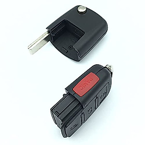 Replacement Keyless Entry Remote Flip Key Fob (Black 1)