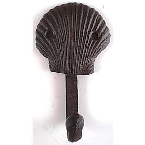 Lighthouse Dolphin Anchor Starfish Seahorse Shell Cast Iron Nautical Hooks Set