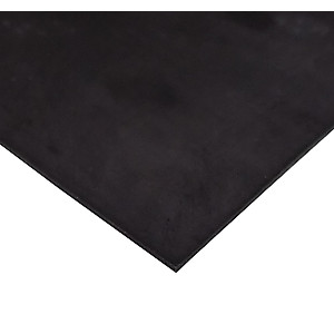 Black Silicone Rubber Sheet, 60A Durometer, 1/32 x 9 x 12" Commercial Grade, Made in the USA, No Adhesive Backing, High Temp Gasket Material