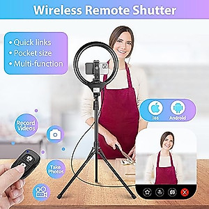 Sensyne 12" Ring Light with 62" Extendable Tripod Stand, LED Circle Light with RGB Modes for Selfies/Live Stream/Video Recording/TikTok/Photography