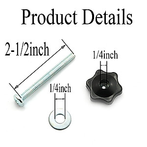 RuiLing 8 Set T-Track Knobs Kit Hex Head Manual Nut with Full Thread Outer Bolts and Washers