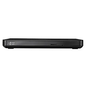 LG Electronics 8X USB 2.0 Super Multi Ultra Slim Portable DVD Rewriter External Drive with M-DISC Support for PC and Mac, Black (GP60NB50)