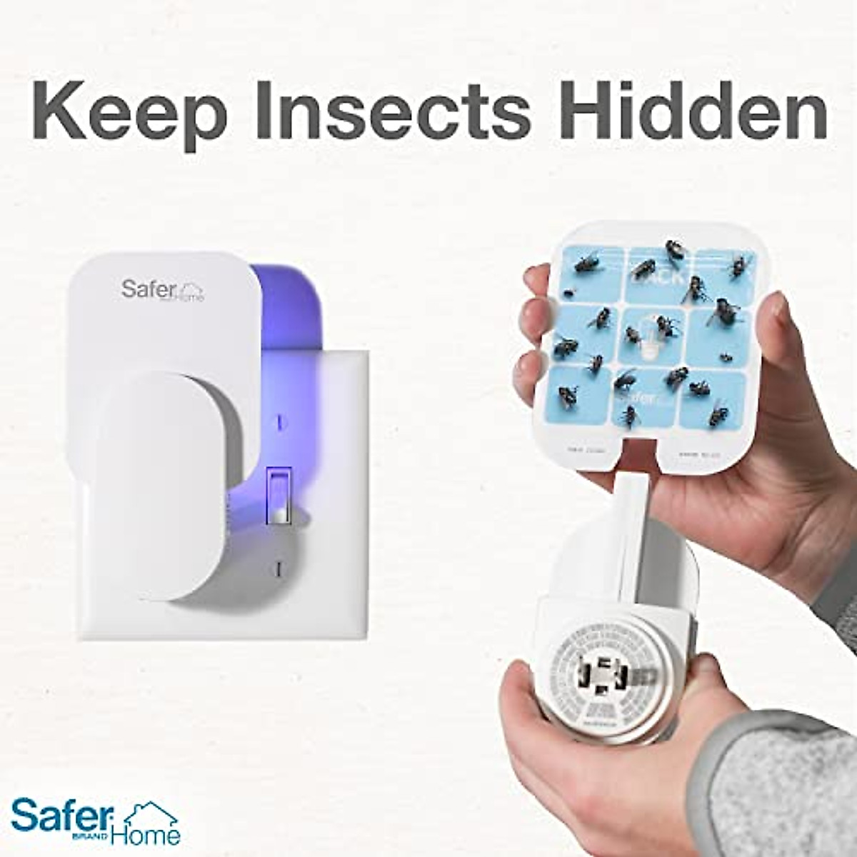 Safer Home SH502 Indoor Plug-In Fly Trap for Flies, Fruit Flies, Moths, Gnats, and Other Flying Insects – 400 Sq Ft of Protection