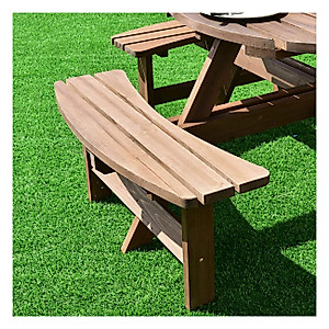 8 Seat Wood Picnic Table Beer Dining Seat Bench Set Pub Garden Yard