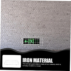 IWOWHERO Wire Guard for Emergency Light Exit Sign Guard Emergency Light Wire Cover Iron Wire Cover for Emergency Light White