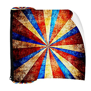 Stripes Grunge Pattern Pencil Bag Pen Case Stationary Case Pencil Pouch Desk Organizer Makeup Cosmetic Bag for School Office