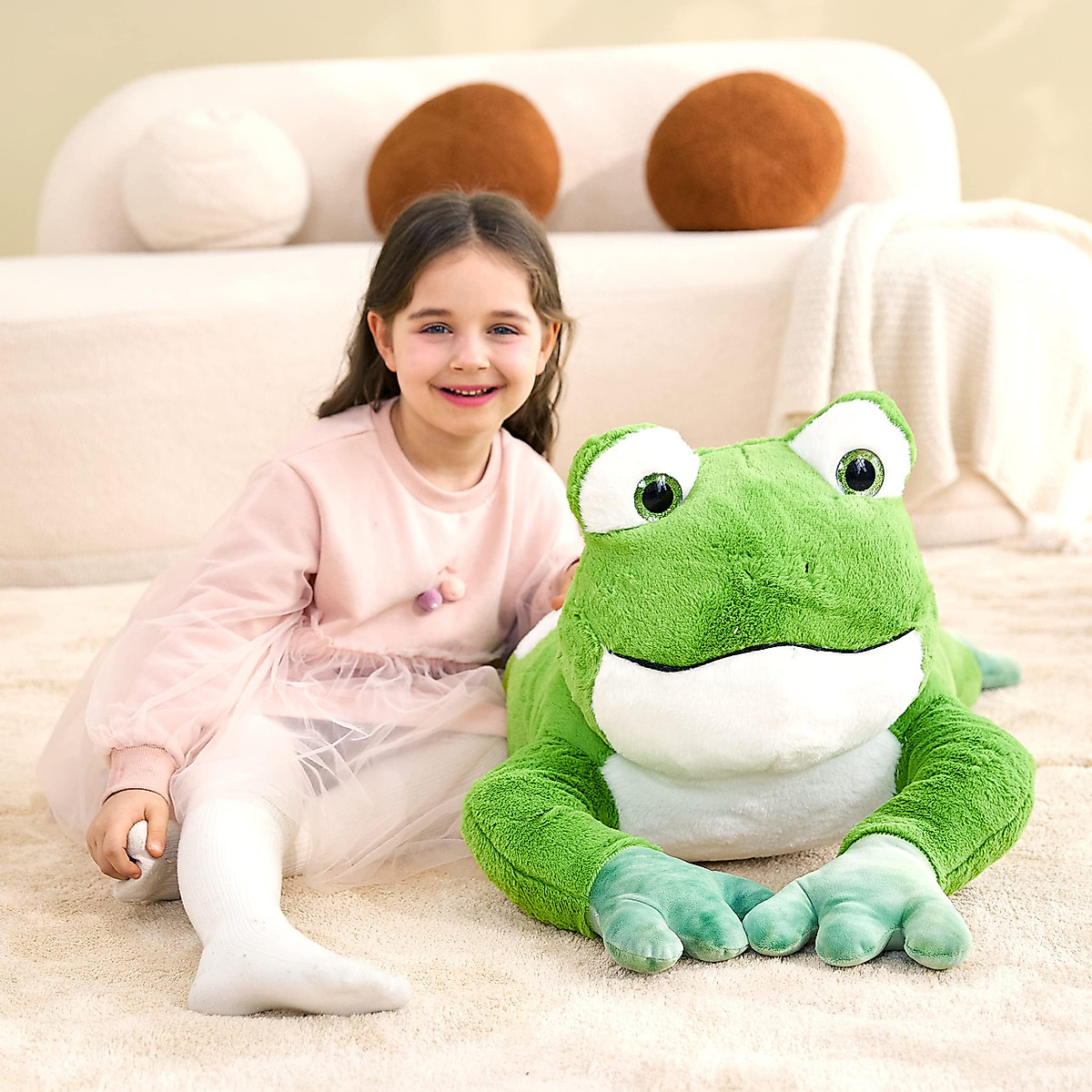 IKASA Giant Frog Stuffed Animal Plush Toy, 30" Large Frogs Cute Plushie Toys for Kids Girls Boys