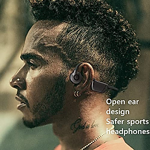 Haourlife Bone Conduction Headphones Bluetooth 5.3 Wireless Open Ear Headphones with 32G Memory Mp3 Player Earphones Built-in Mic Sweat Resistant Headset for Workout Sport Running Cycling