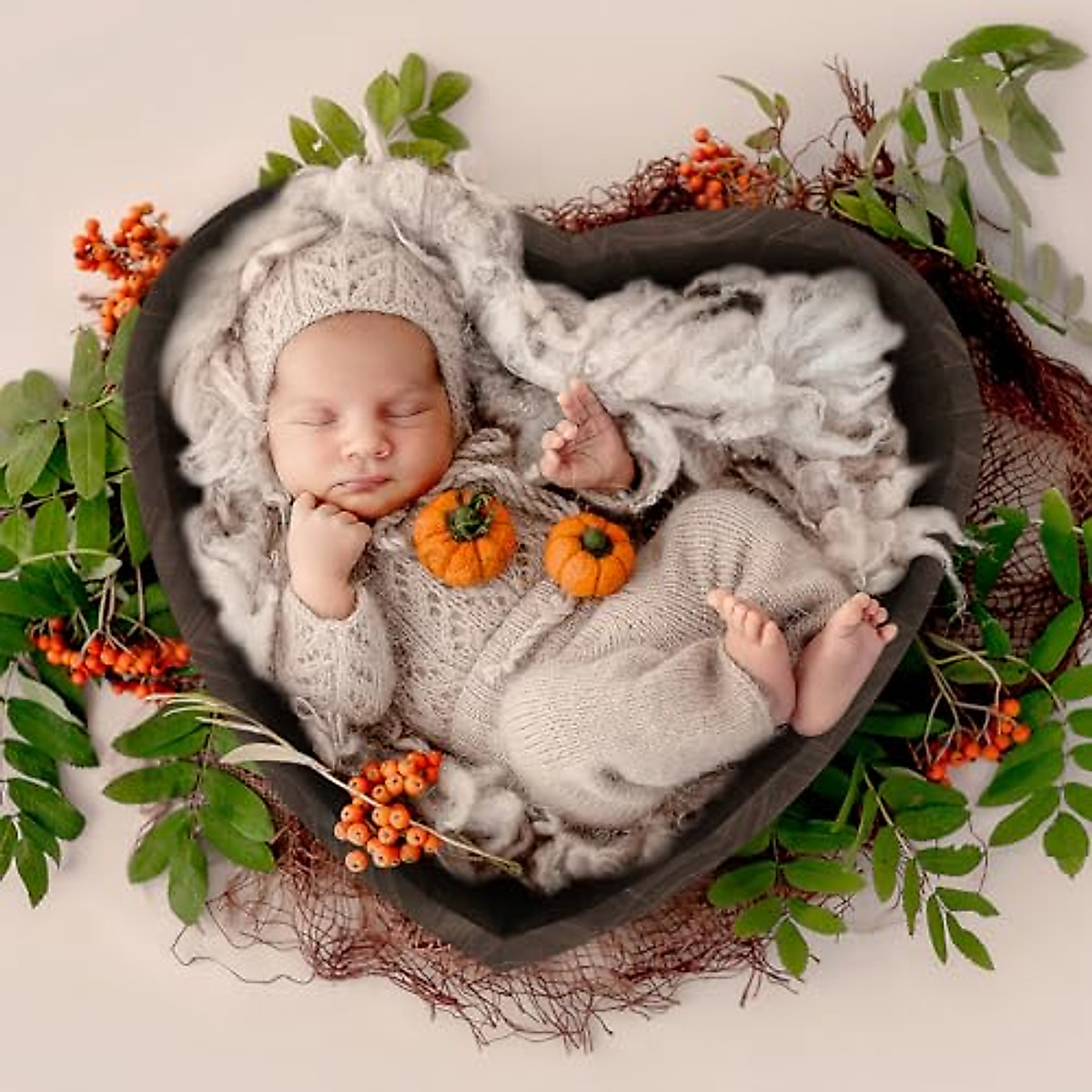 Bed Heart Small Photo Shaped Wooden Posing Newborn Photograph Photographer Heart-shaped Prop