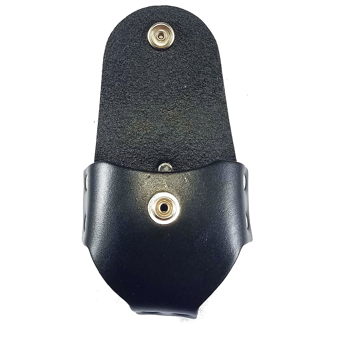 Proud to be American Concho Mounted on Genuine Black Leather Snuff Can Holder with Snap Closure