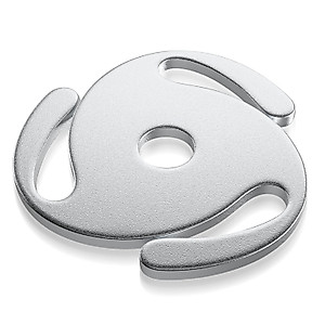 Facmogu 45 RPM Record Adapter, 7 Inch Vinyl Record Solid Aluminum Adapter, 45 Adapter for Vinyl Record Players Turntables, 45 RPM Vinyl Conversion Sheet, 45 Record Spindle Adaptor Inserts - Silver