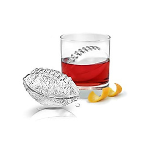 Tovolo Football Ice Molds (Set of 2) - Slow-Melting, Leak-Free, Reusable, & BPA-Free Craft Ice Molds For Game Day/Great For Whiskey, Cocktails, Coffee, Soda, Fun Drinks, And Gifts