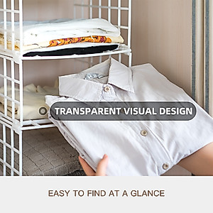 Vida brillante 4 Tier Shelf Hanging Closet- DIY Organizer for Clothing Sweaters Shoes Handbags Clutches Accessories