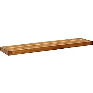 36" Moa Teak Flat Wall Shelf
