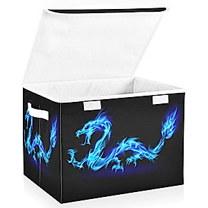 ALAZA Abstract Dragon Storage Bins Box Collapsible Cubes Container Basket for Office Bedroom Home Decor Shelf Closet