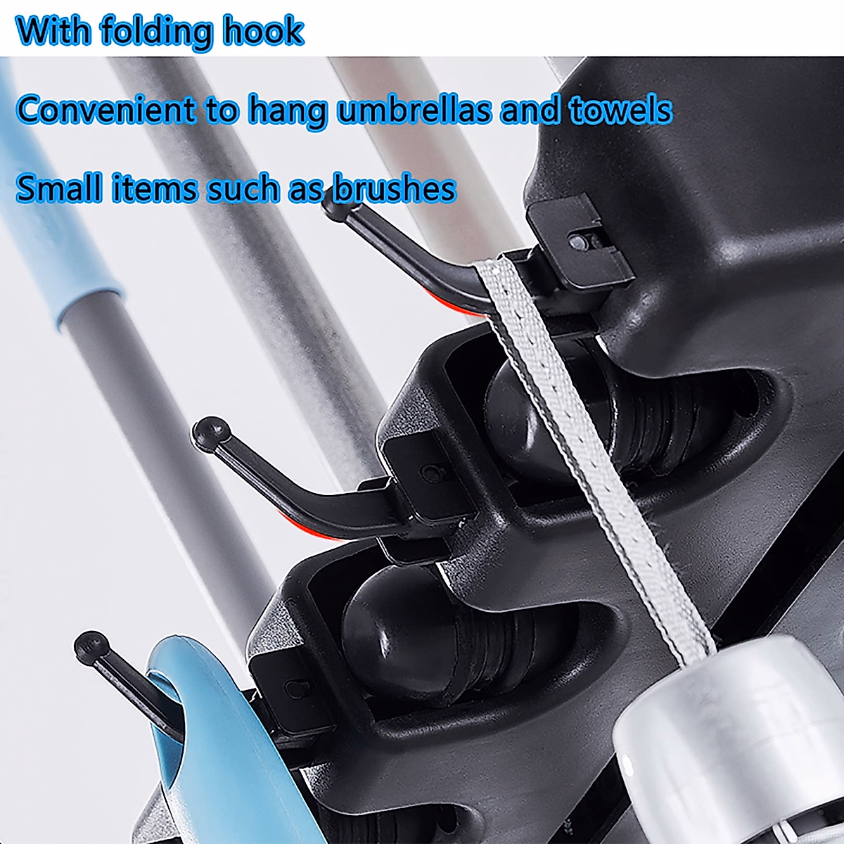 WXZX Floor-Standing Broom And Mop Rack Can Be Moved,Adjustable Height, Rack, Tool Cleaning Cart, Stainless Steel Storage Durable Storage,for Garages, Hotels, Schools, Restaurants, Etc, 8slots