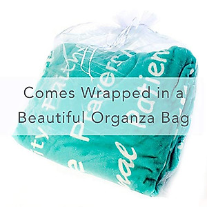 BlankieGram Christian Blanket - “Faith” Plush Throw Blanket - Inspired Gifts Ideas for The Entire Family, Comfort Gifts, Teal