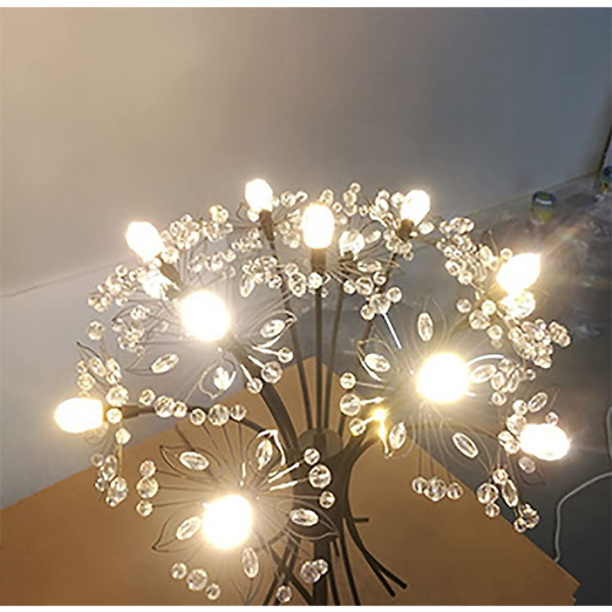 G9 2W LED Bulb Mini Globe Crystal Light (20W Equivalent) G9 Bi Pin Base Chandeliers Light Glass Cob Decorative Light Bulb for Home Lighting Ceiling Fan Warm White 3000K AC110V Dimmable 6 Pack