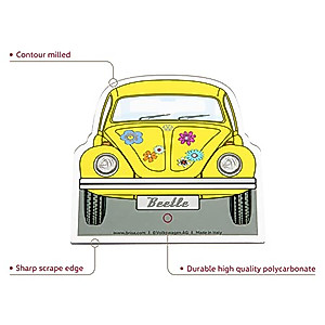 BRISA VW Collection - Volkswagen Beetle Car Bug Ice Scraper, Windscreen Scraper, Ice and Snow Remover, Winter Car Accessories (Yellow)