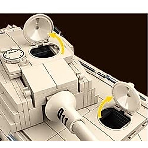 General Jim's Military Brick Building Set - WW2 German Army King Tiger Panzer VI Tank Building Blocks Model Set for Military, World War 2 and Building Enthusiasts Including Teens and Adults