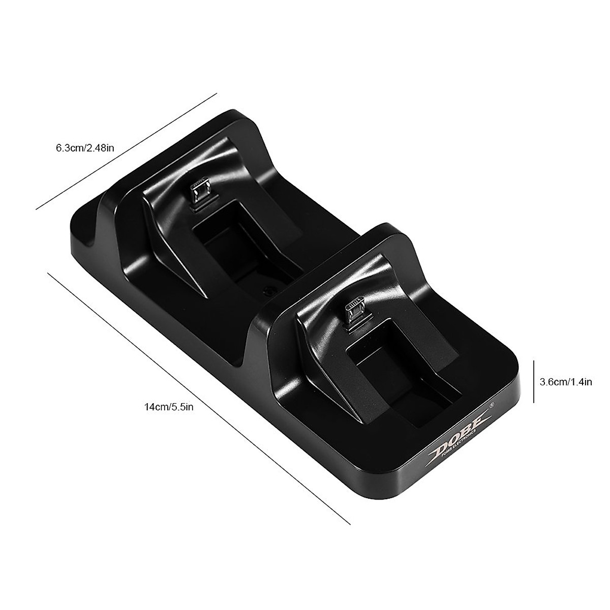 Dual Charging Docking Station, USB Gamepad Charger Stand, with LED Charging Indicator, Convenient and Compact Design, for Playstation 4 Game Controller