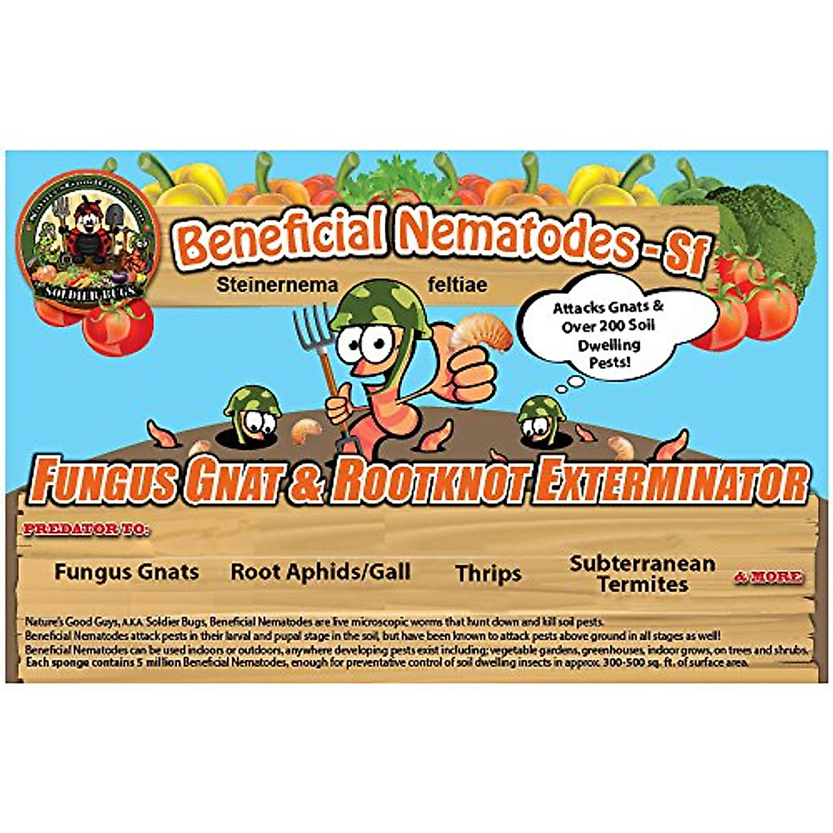 10 Million Live Beneficial Nematodes Sf - Fungus Gnat/Rootknot Gall Exterminator