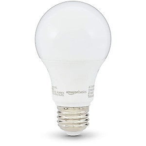 Amazon Basics 40W Equivalent, Soft White, Non-Dimmable, 10,000 Hour Lifetime, A19 LED Light Bulb | 6-Pack