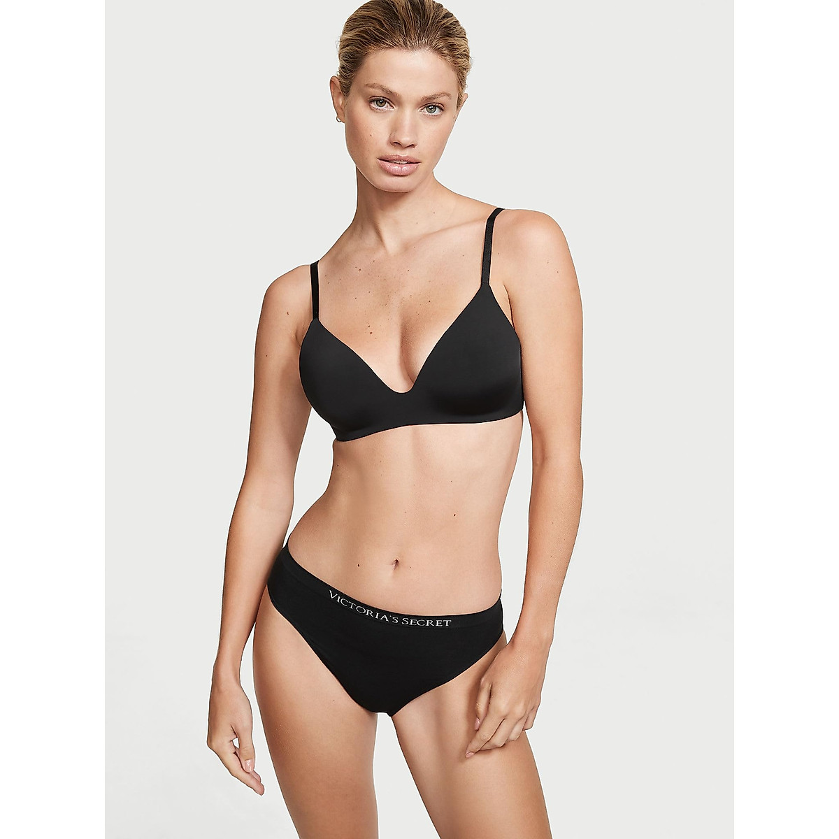 Victoria's Secret Seamless Brief Panty Pack, High Leg Cut, Underwear for Women, 7 Pack, Solids & Polka Dots (XL)