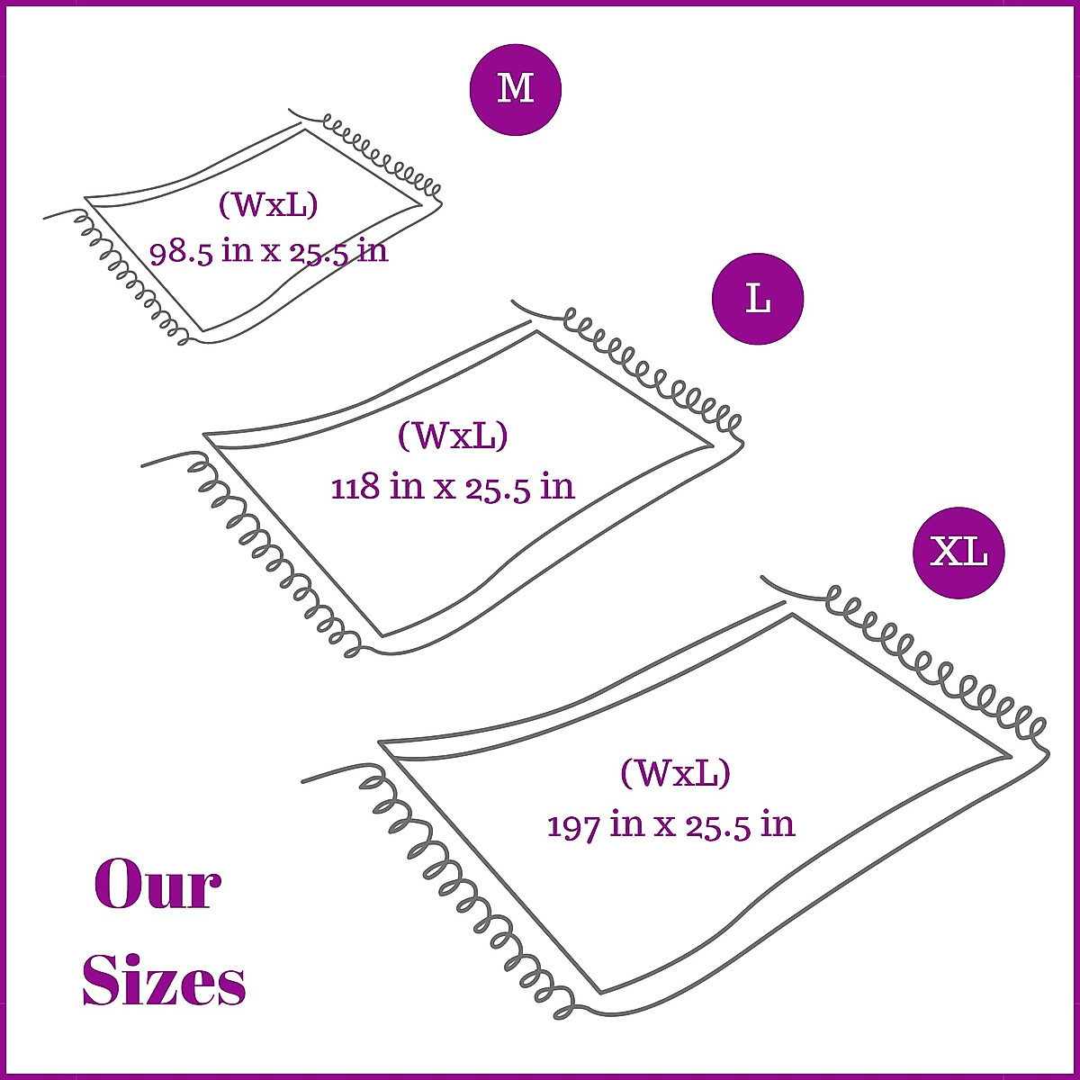 Baby Trapoz Mexican Rebozo Shawl, Ideal for Natural Birth, Doula Massage, 98.5", Purple