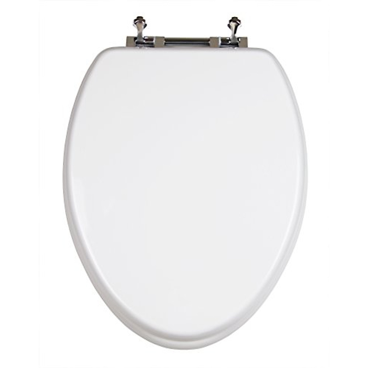 TOPSEAT TinyHiney Potty Elongated Toilet Seat, Adult/Child, w/Chromed Metal Hinges (Elongated White)