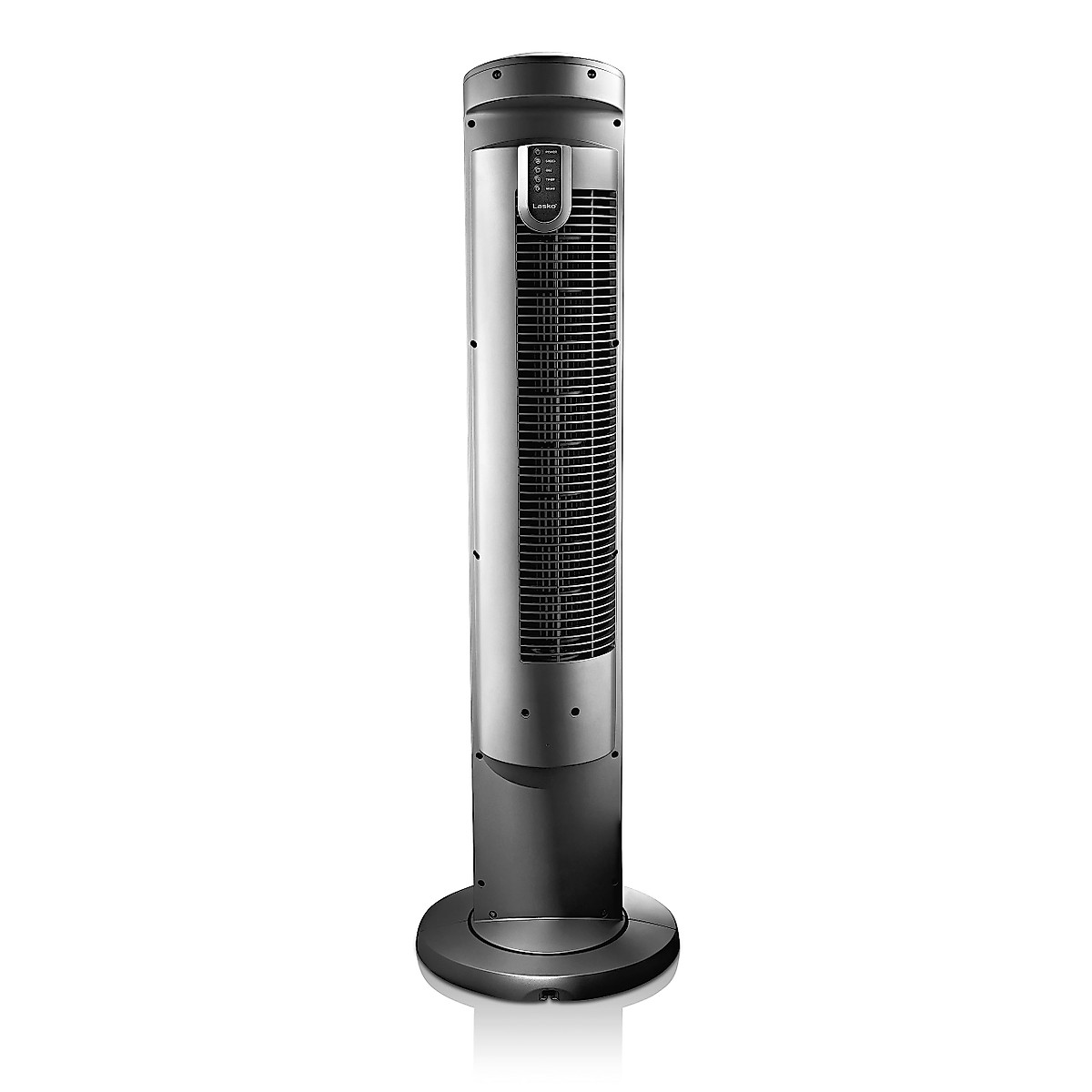 Lasko Portable Electric 42" Oscillating Tower Fan with Nighttime Setting, Timer and Remote Control for Indoor, Bedroom and Home Office Use, Silver, T42951