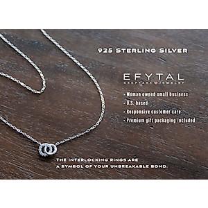 EFYTAL Mother Daughter Necklace, Mother Daughter Gift, Daughter Gifts from Mom, Mom Birthday Gifts from Daughter, Mom and Daughter Necklace, Mom Necklace for Women, Mother Daughter Jewelry