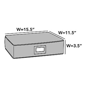 Platter Serveware Storage with Tray - Washable and Stain Resistant, ID Window, Kitchen Storage-Black