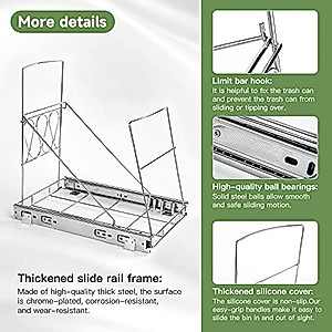 CNIOEPL Pull Out Trash Can Under Cabinet（Trash Can Not Included）, Adjustable Garbage Slide-Out Shelf for Kitchen, undersink Organizers and Cupboard Organizers and Storage