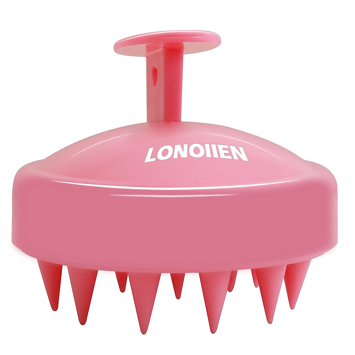 LONOIIEN Scalp Massager, Scalp Scrubber with Soft Silicone Bristles Hair Shampoo Brush for Scalp Exfoliator, Promote Hair Growth & Dandruff Removal(Pink)