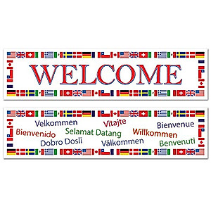 International Welcome Banners (asstd designs) Party Accessory (1 count) (2/Pkg)