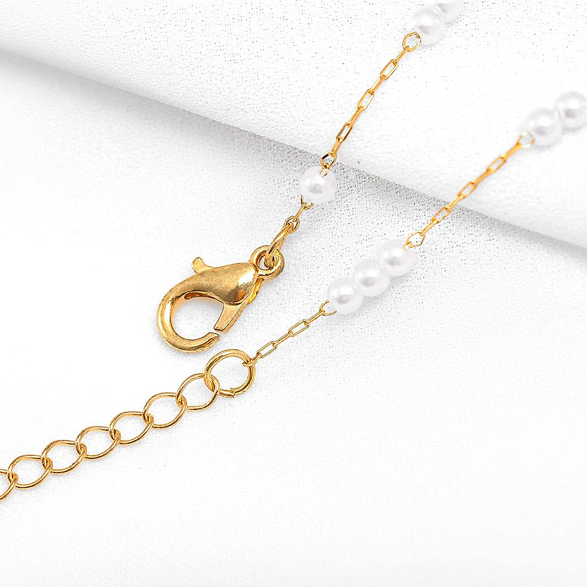 Reetan Pearl Belly Chain Gold Waist Chains Beach Bikini Waist Chain Belt Fashion Waist Accessories for Women and Girls