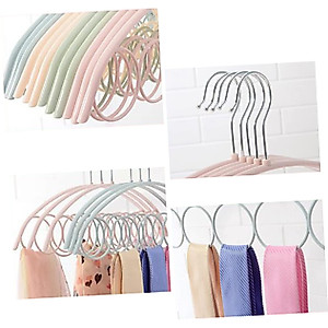 CHILDWEET 4pcs 5 Scarf Hanger Tie Hanger Plastic Hangers Suit Hangers Sweater Hanger Scarf Hanger Organizer Holder Scarf Tie Hanger Scarf Tie Rack Multifunction Hanger Scarf Rack Coat Hanger
