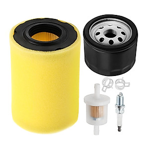SYOWADA 590825 Air Filter Oil Filter Kit Replacement For John Deer Z345 Z345R Z345M Z235 Z355R Z335E E120 LT150, MIU13038 Air Filter Tune Up Kit Replacement For 591334 594201 MIU14395 GY21435