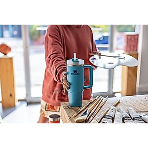 Stanley Quencher H2.0 FlowState Stainless Steel Vacuum Insulated Tumbler with Lid and Straw for Water, Iced Tea or Coffee, Smoothie and More, Pool, 30 oz