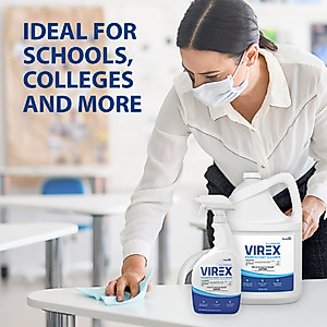 VIREX Diversey CBD540533 All Purpose Disinfectant Cleaner - Kills 99.9% of Germs and Eliminates Odors, Lemon Scent, Ready-to-Use, 32-Ounce (Pack of 8)