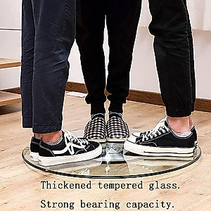 Turntable Glass Turntable Clear Round Rotating Food Tray, Lazy Susan Turntable for Dining Table, Daily Household, Hotel, Walkway Snack Booth, Teahouse Use Lazy Susan Turntable (Color : Transparent,